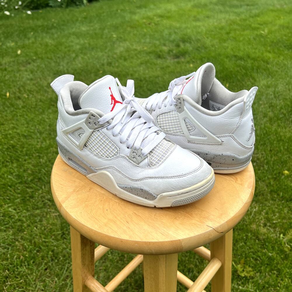 Nike Air Jordan 4 Retro Gs White Oreo Men's Shoes - S… - Gem